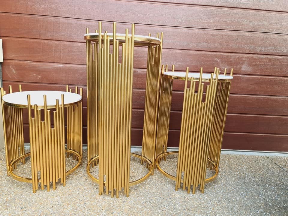 luxe gold plinths – JK Deco
